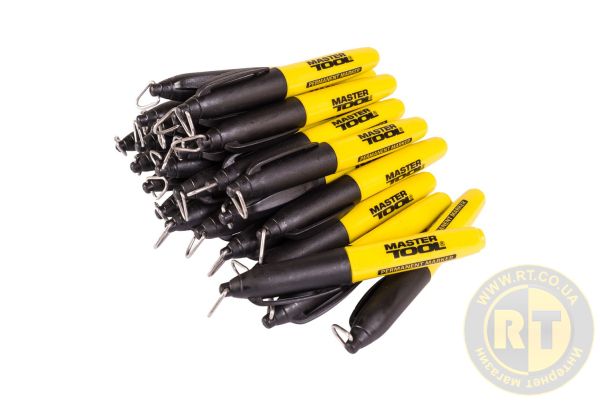 ᐉ Маркер перманентный набор 80шт черный MASTERTOOL 14-1820 - rt.co.ua