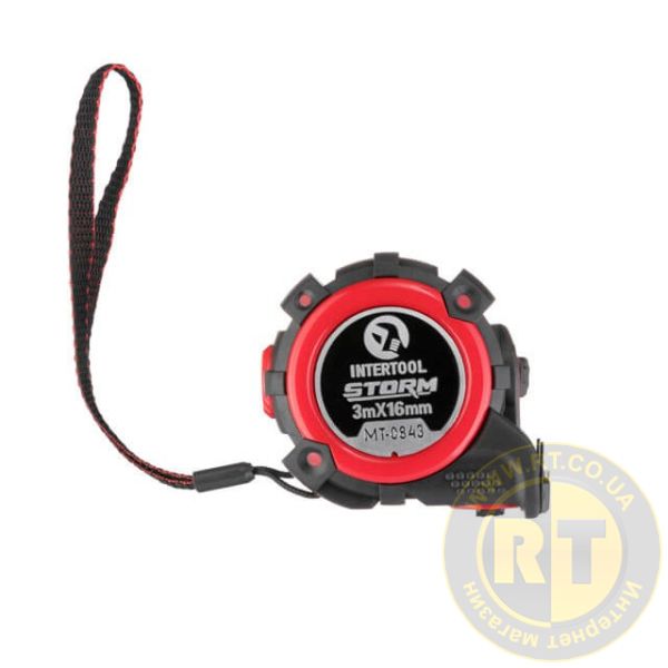 ᐉ Рулетка с металлическим полотном, 3м*16мм, двухстороняя шкала, нейлоновое покрытие ...