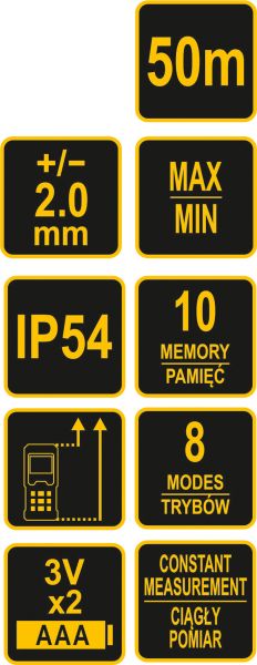 ᐉ Лазерная рулетка дальномер Vorel 81791 - rt.co.ua