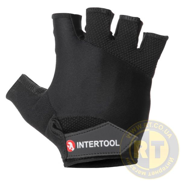 ᐉ Рукавичка без пальців, шкіряна, гелеві та гумові вставки на долоні, вставки з неопрену, що ...