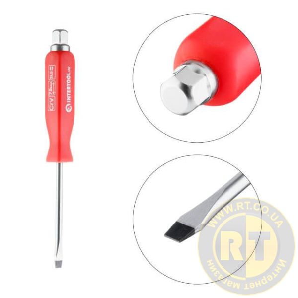 ᐉ Отвертка ударная SL5*75 мм, Cr-V INTERTOOL HT-0481 - rt.co.ua