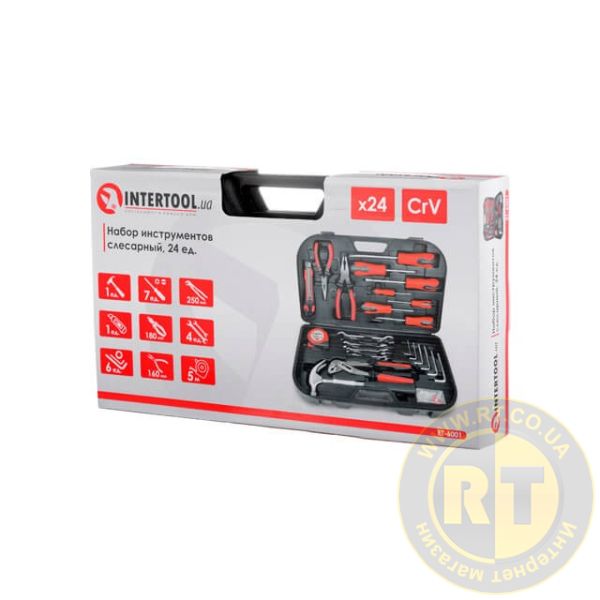 ᐉ Набор инструмента слесарный 24 ед. INTERTOOL ET-6001 - rt.co.ua