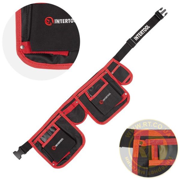 ᐉ Сумка поясная слесарно-строительная, 11 карманов, полиэстер INTERTOOL SP-1015 - rt.co.ua