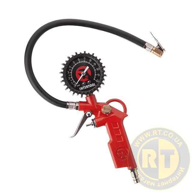 ᐉ Пістолет для підкачування коліс із 63 мм манометром (блістер) INTERTOOL PT-0503 - rt.co.ua